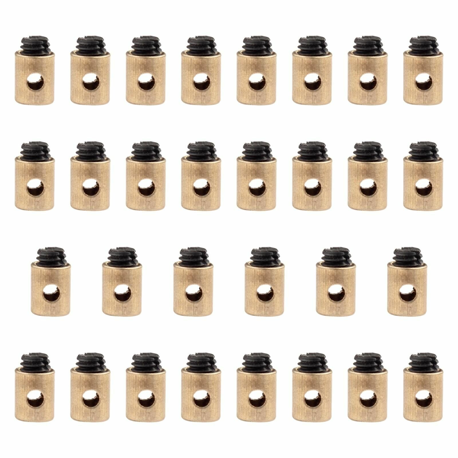 Бесшлемные наконечники для тросов газа и тормоза, 30 шт, крепежные винты для велосипедных и мотоциклетных тросов