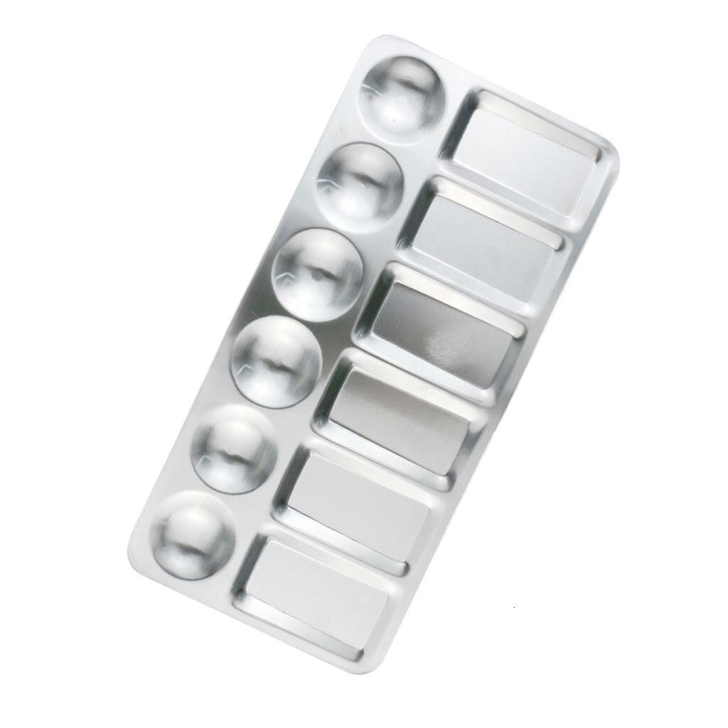 Круглая и квадратная металлическая палитра для красок, Квадратные 12 отверстий