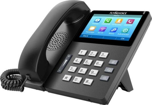 Телефон IP Flyingvoice FIP15G Plus черный (упак:1шт)