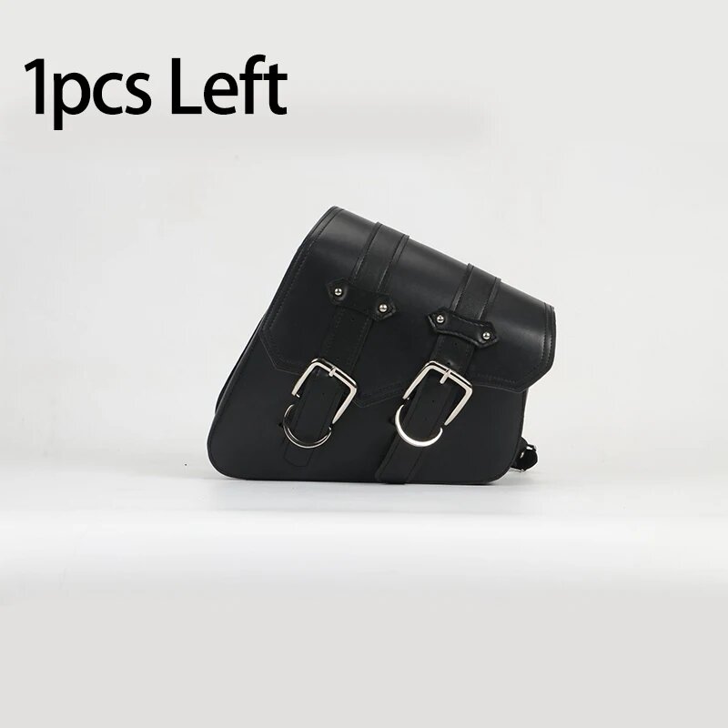 Для Honda Suzuki Harley Sportster XL 883 XL1200 черная искусственная кожа мотоцикл седельная сумка чемодан левый правый боковой инструмент сумка 1pcs Left