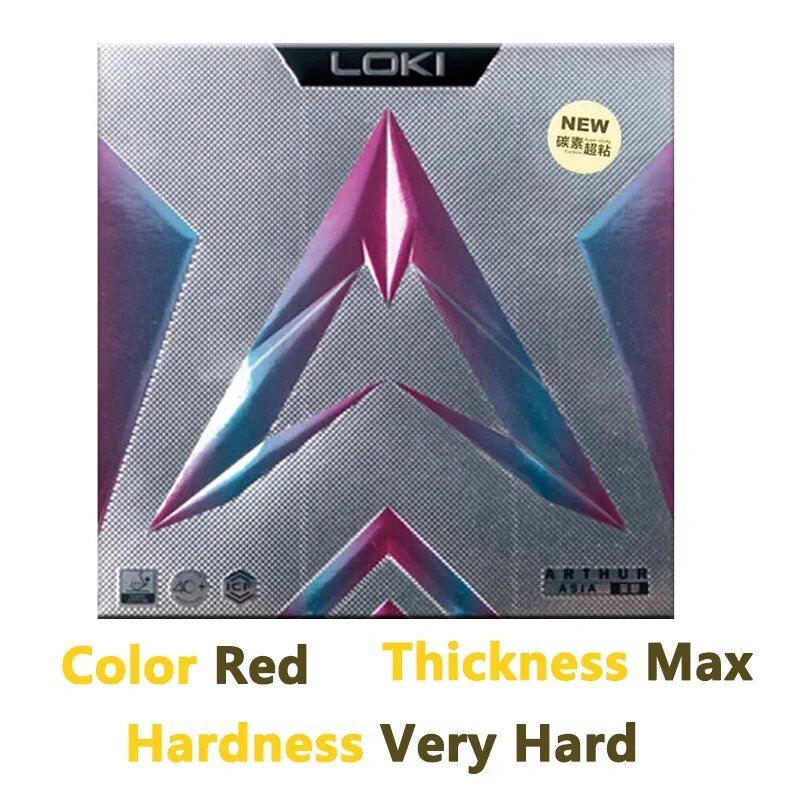 Накладка для настольного тенниса LOKI ARTHUR Arthur China Super Tacky ARTHUR Asia Red