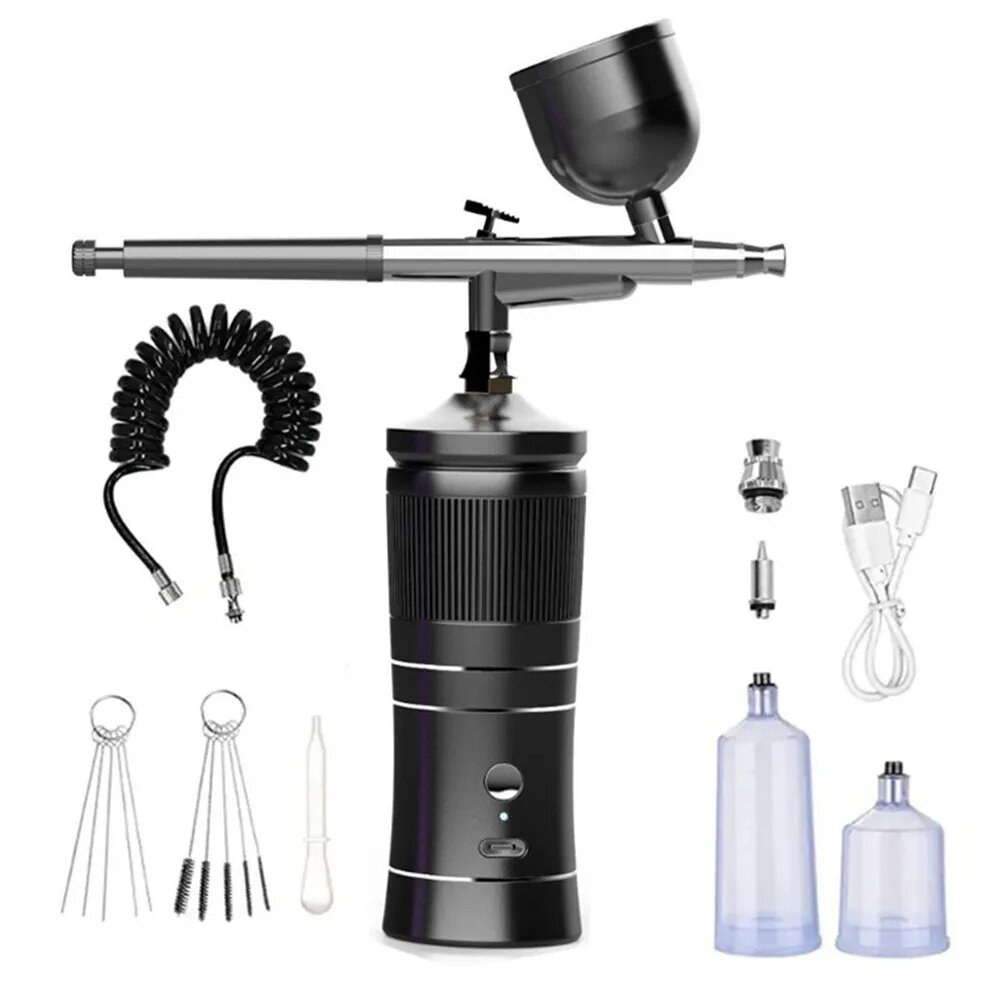 Комплект беспроводного перезаряжаемого компрессора Airbrush KIT для модельных ногтей