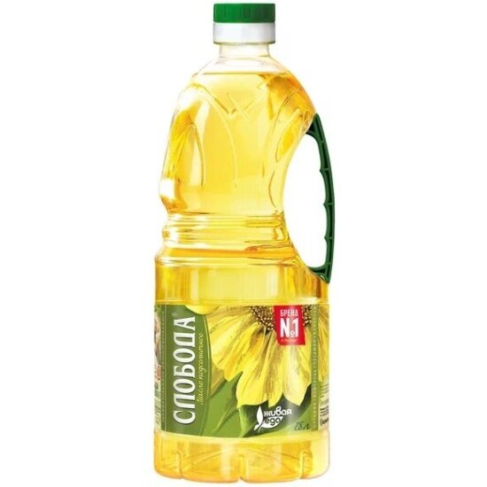 Масло подсолнечное Слобода с ручкой рафинированное 1,8 л