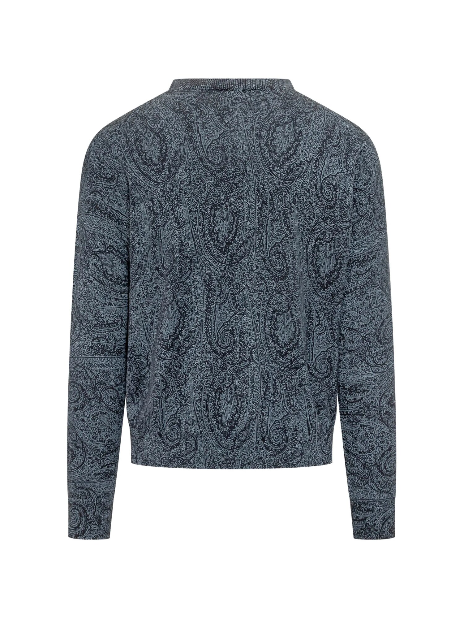Свитер ETRO Paisley crew-neck sweater, размер S, , синий — фото 1