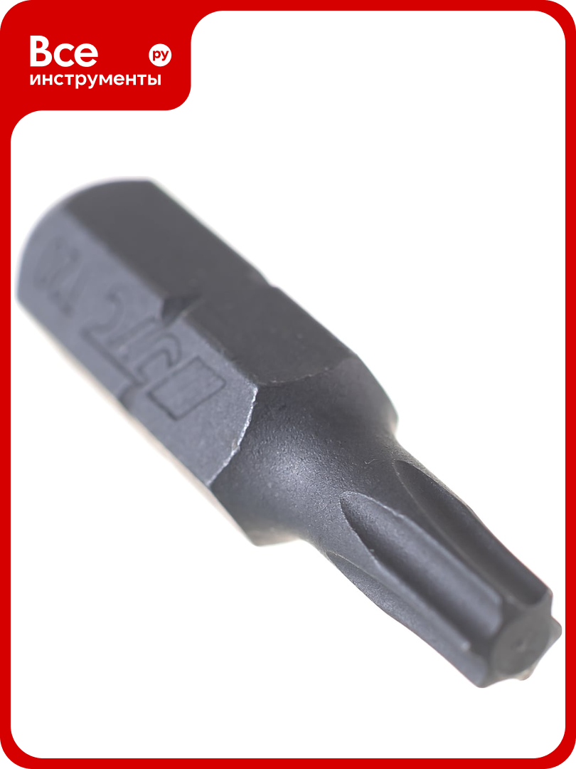 Вставка TORX T20 1/4" JTC 1132520 односторонний бит из стали S2, совместимый с шуруповёртом