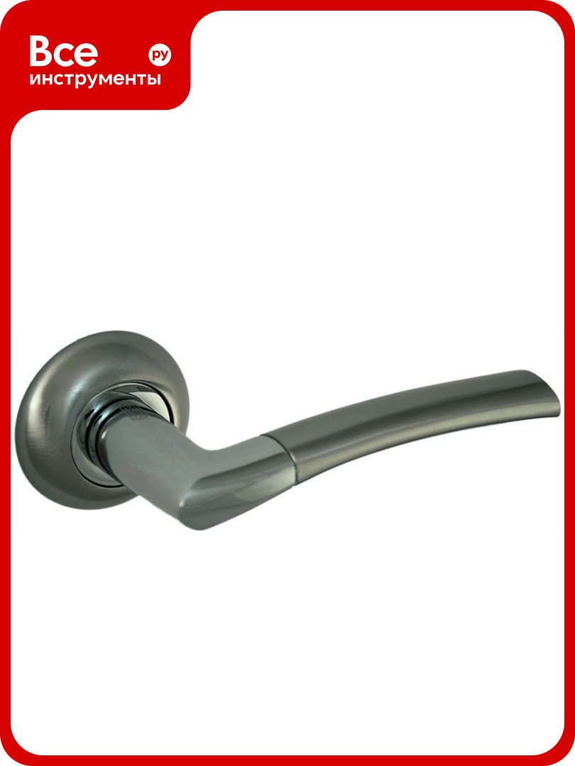 Ручка PALIDORE A-55 HH/PC, белый никель/хром блестящий, алюминиевый корпус, круглая форма, гальваническое покрытие