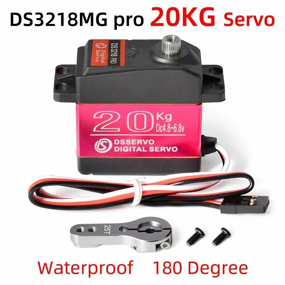 Dsservo водонепроницаемый RC сервопривод DS3218 20 кг DS3225 25 кг DS3235 35 кг 180 / 270 градусов для 1 / 8 1 / 10 1 / 12 RC автомобиля металлическое зубчатое колесо цифровой сервопривод