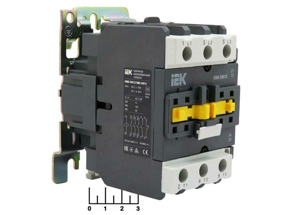 Контактор (пускатель) 110V 40A КМИ-34012 ИЭК (дополнительные контакты NO+NC)