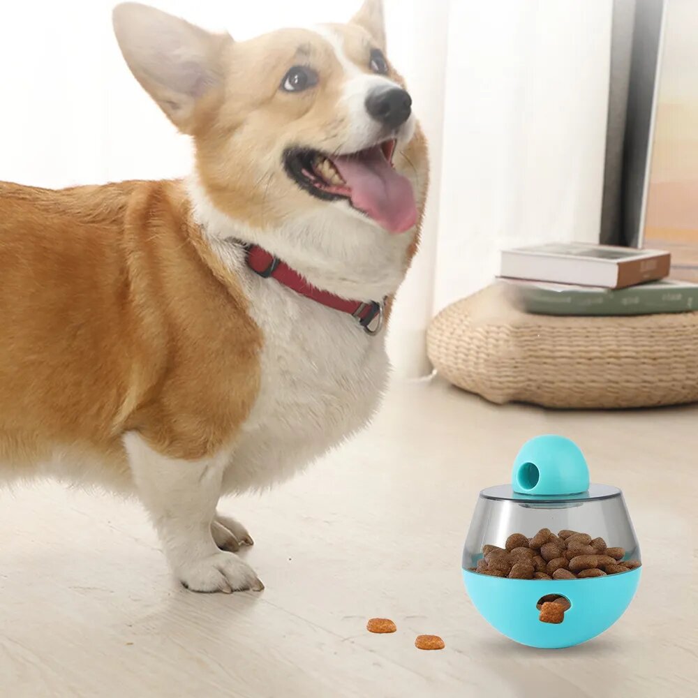 Неваляшка-кормушка для собак и кошек, интерактивная игрушка-пазл с лакомствами, медленное кормление