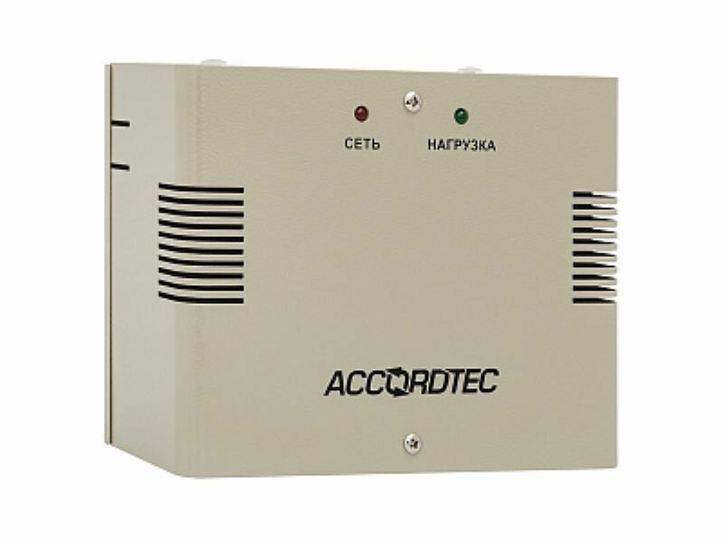 Источник питания ACCORDTEC резервный, в металлическом корпусе, с аккумулятором 7 Ач