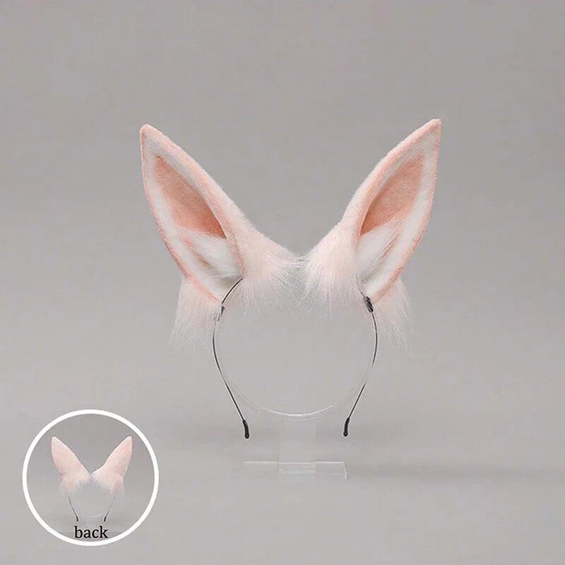 Головной убор с ушами кролика, pink
