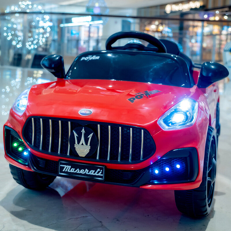 2025 Детский электромобиль с четырьмя колесами, одно- и двойным приводом для мальчиков и девочек, с пультом управления, каталка, качалка, перезаряжаемая машина для малышей
