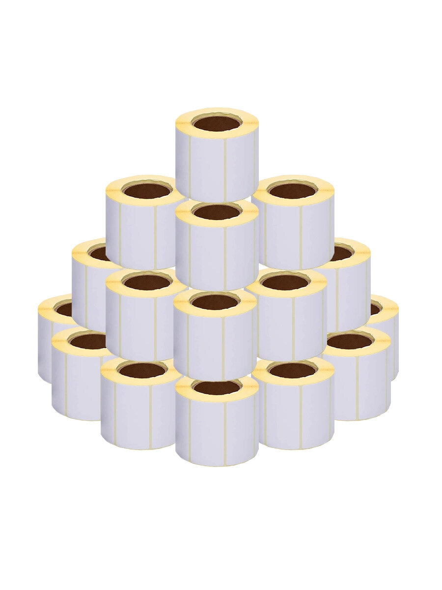 Термоэтикетки самоклеящиеся Lux-Paper 58х60мм, втулка 40мм, 500 шт. (16 рулонов) ТермоТОП без препринта