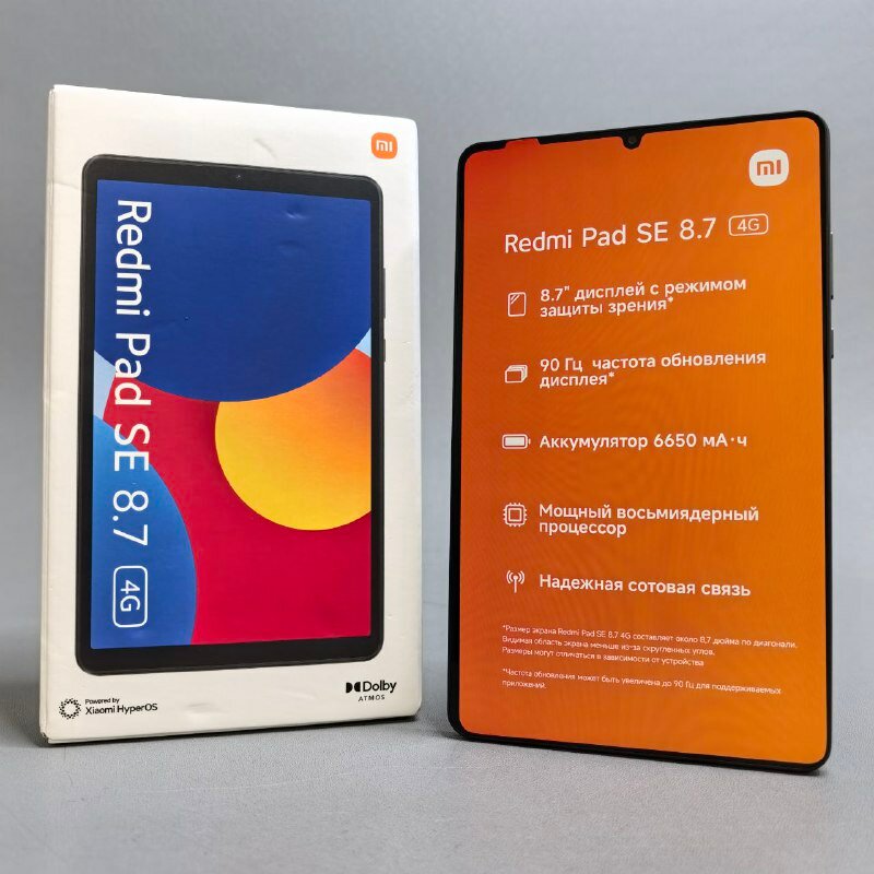 8.7" Планшет Xiaomi Redmi Pad SE 8.7 LTE 4/64 ГБ Graphite Gray