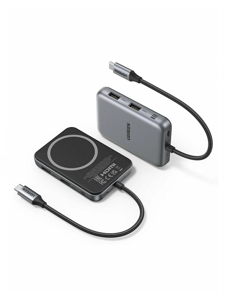 UGREEN Многофункциональный хаб 7 в 1 с магнитным креплением Ugreen CM896 65759 Серый