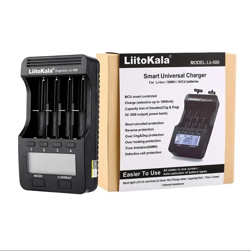 LiitoKala LI-500 Smart Универсальное зарядное устройство