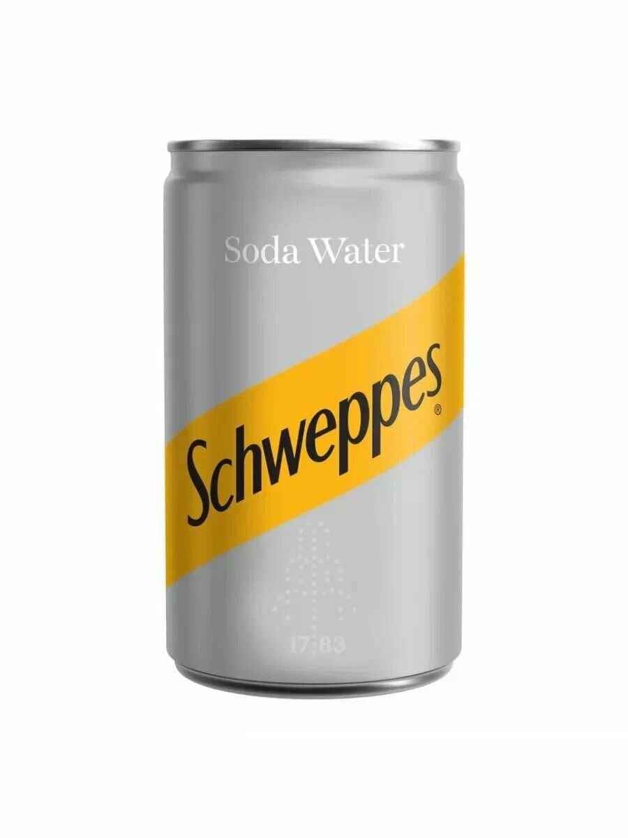 Напиток Schweppes Soda Water, 150мл ж/б, 4шт, Великобритания