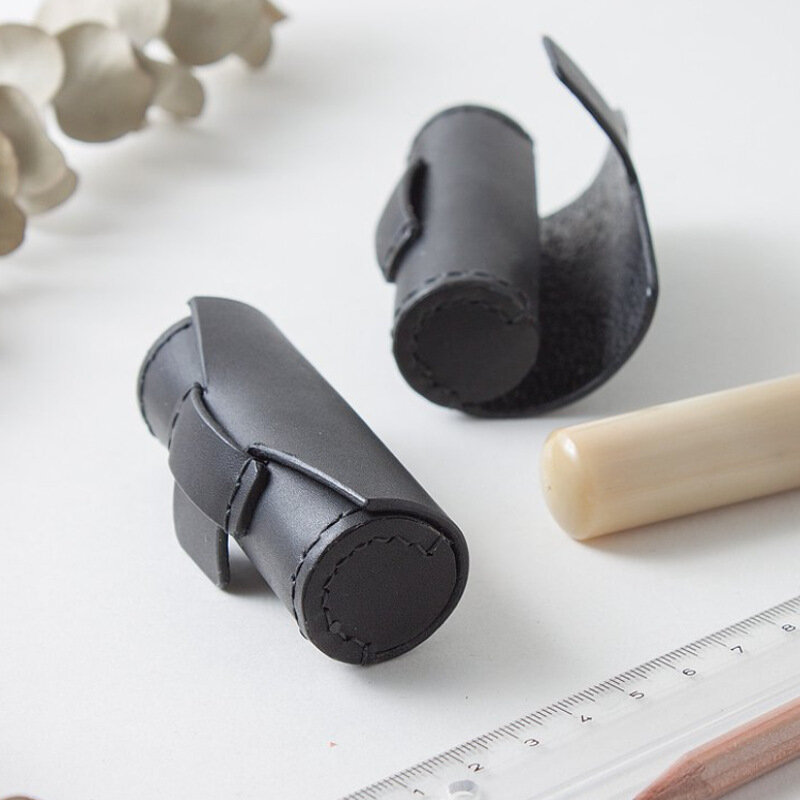 Кожаный футляр для хранения штампов, цилиндрический, 3D подарочный мешок, мини-портативный футляр для помады и бальзама для губ