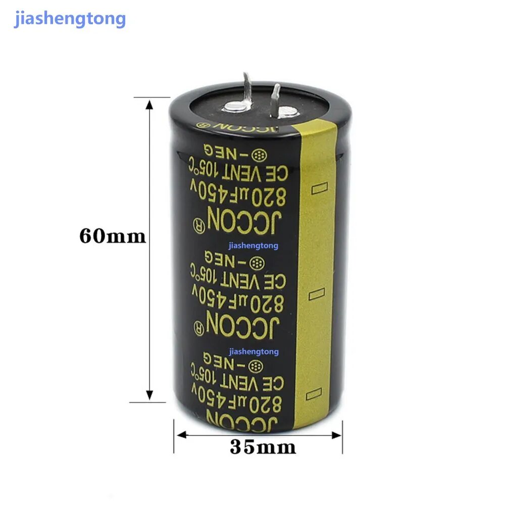 Конденсатор JCCON 820 мкФ 450V 35x60MM Электролитический конденсатор 10 шт. — фото 1