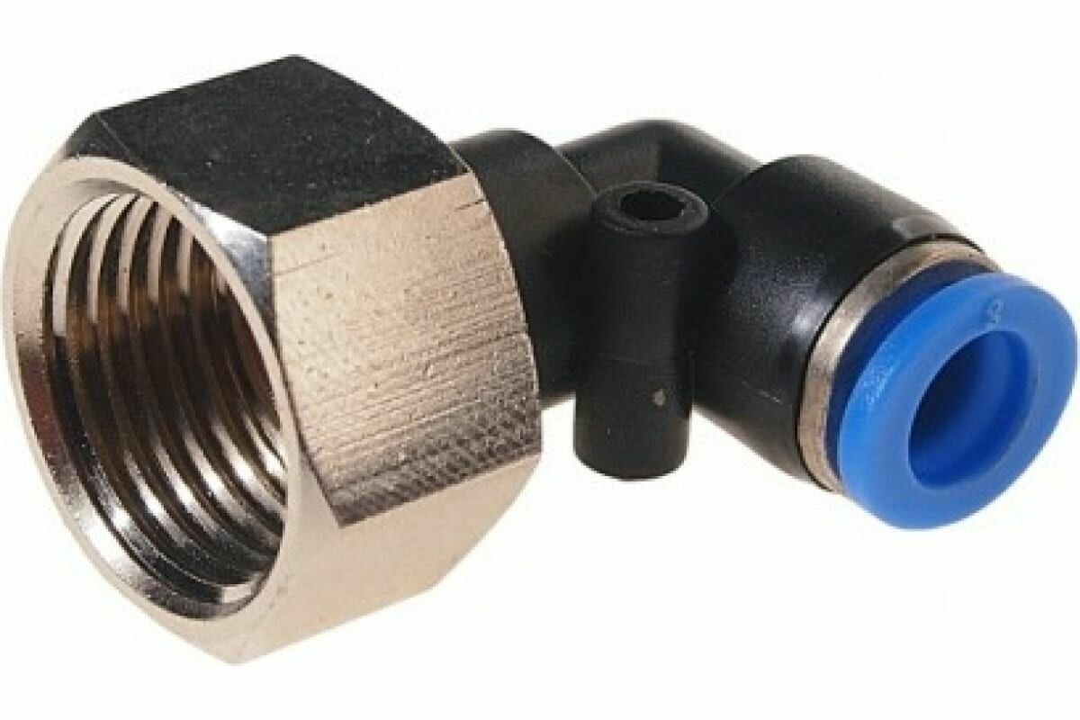 Фитинг RF-SPLF08-04 угловой для пластиковых трубок 8мм с внутренней резьбой 1/2" ROCKFORCE