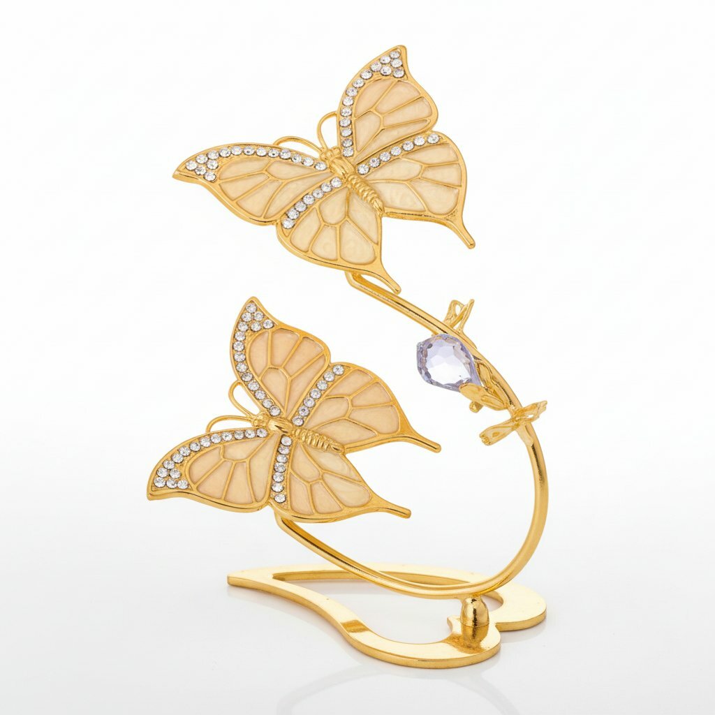 Композиция Бабочки со стразами A6401 Crystal Temptations, Металл, кристалл