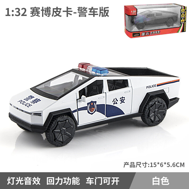 Jianyuan 1:32 T Пикап Внедорожник/Полицейская машина с открывающимися дверями, модель автомобиля с откатом, звуком и светом