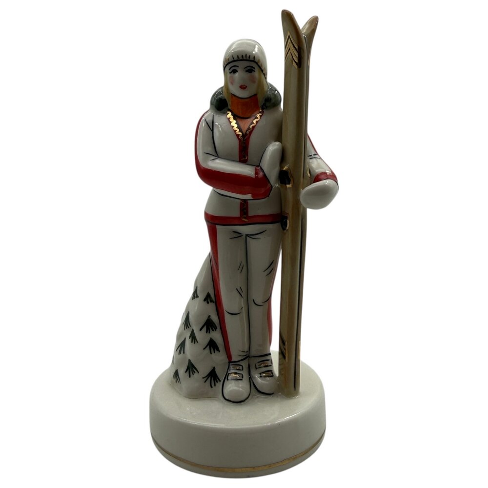 Статуэтка "Лыжница", 18 см, фарфор, 2022-2024 гг, Вербилки, Россия