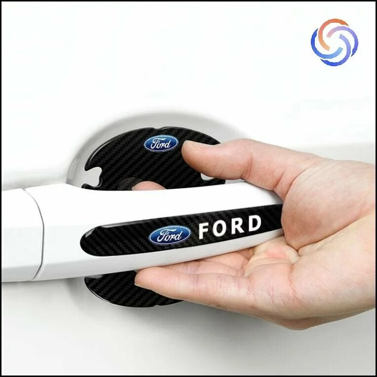 Эксклюзивная антивандальная накладка для Ford с утолщенным карбоновым узором, устойчивая к царапинам