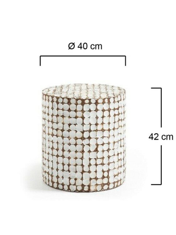 Столик журнальный La Forma Coconut, массив дерева манго, круглый, высота 42см, Barcelona Design — фото 1