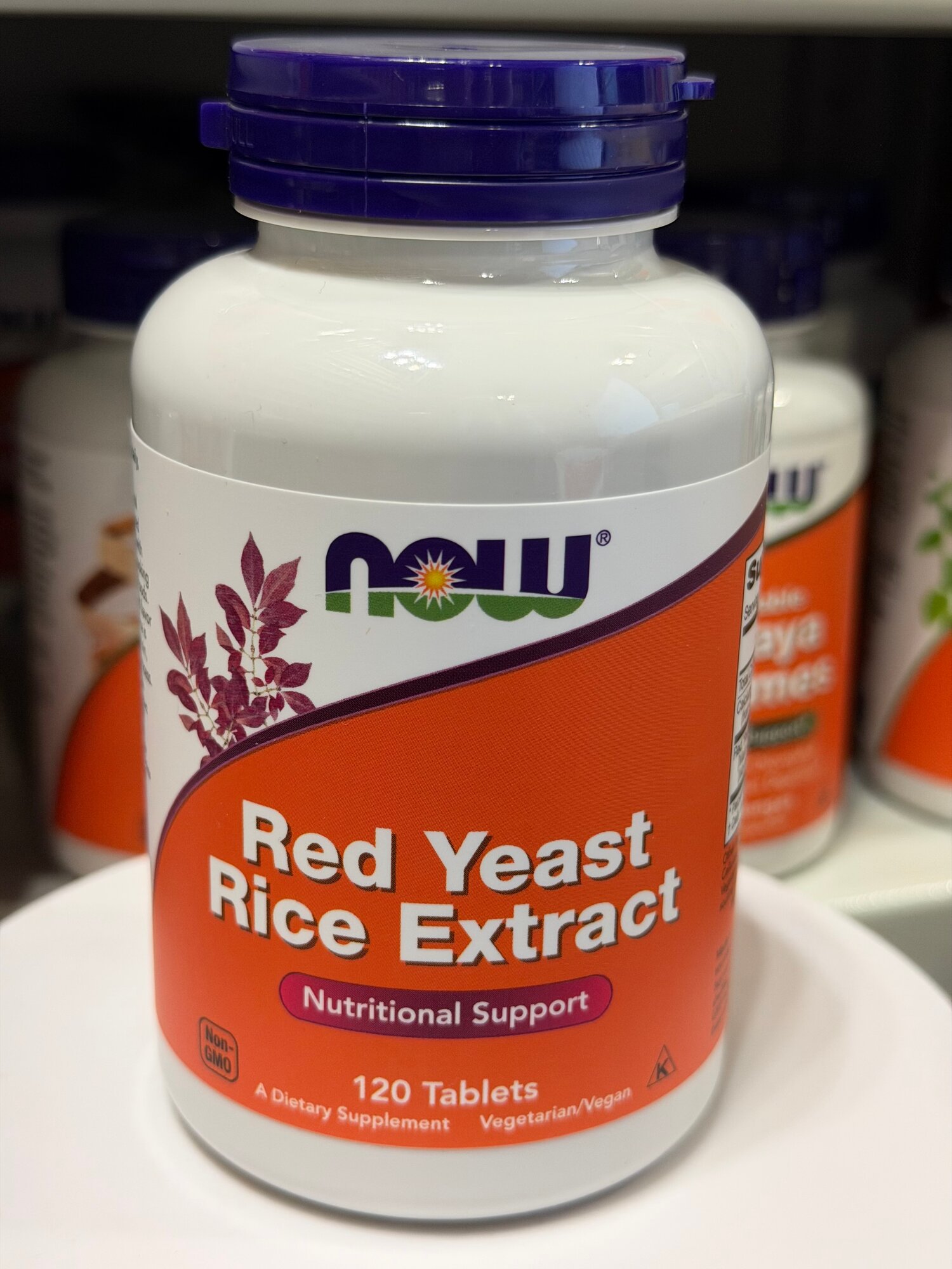 NOW Red Yeast Rice Extract 1200 мг экстракт красного риса для контроля холестерина и поддержки сердца, 120 таблеток