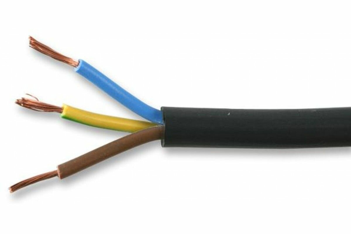 Провод электрический черный ПВС 3x0,75/ 660В ГОСТ/ 100 м/ ПСК