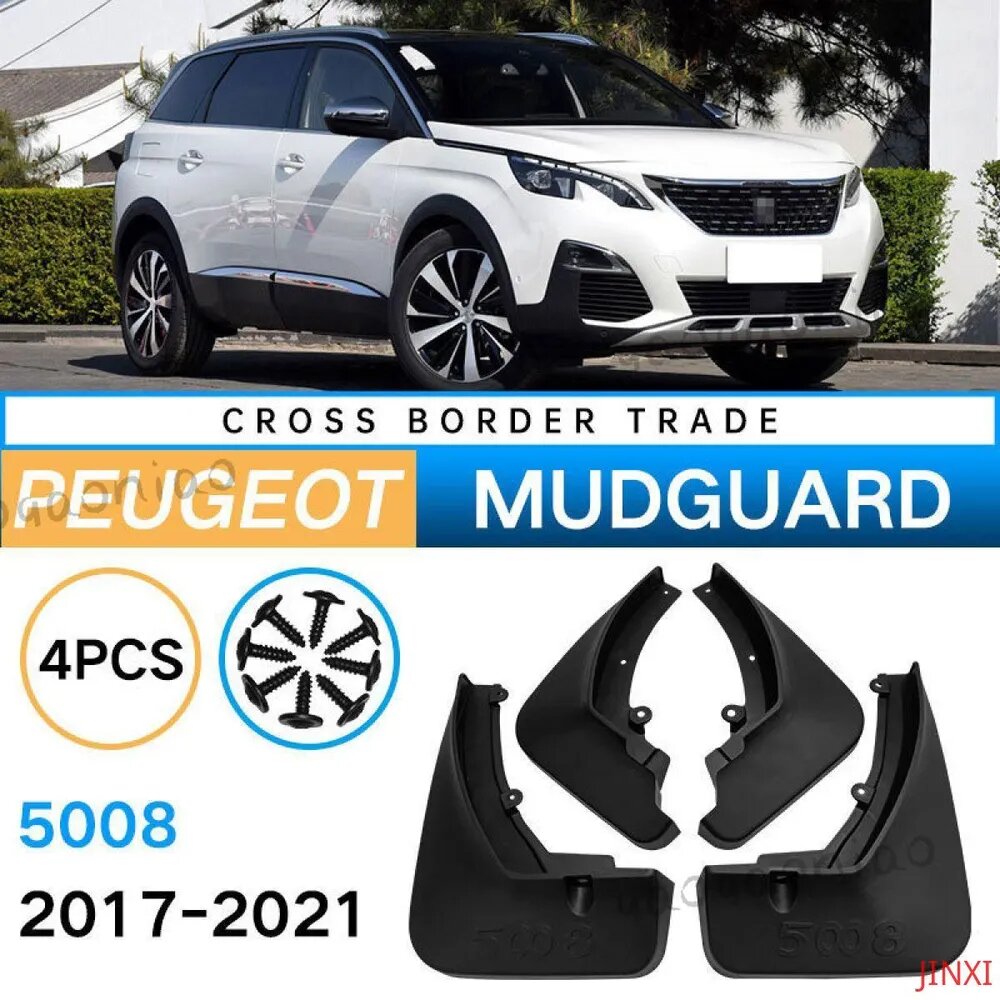 Крыло автомобильное, арт. Брызговики Для Peugeot 5008 2017-2021, Пежо/передние и задние брызговики
