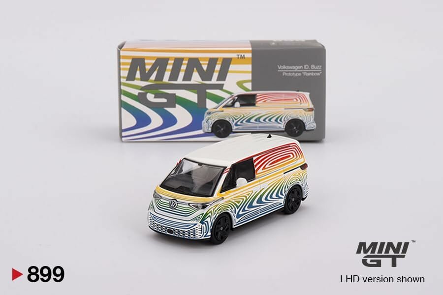 Mini GT Volkswagen ID. Buzz Prototype Rainbow #899 (year 2025, MGT00899) - коллекционная Premium машинка