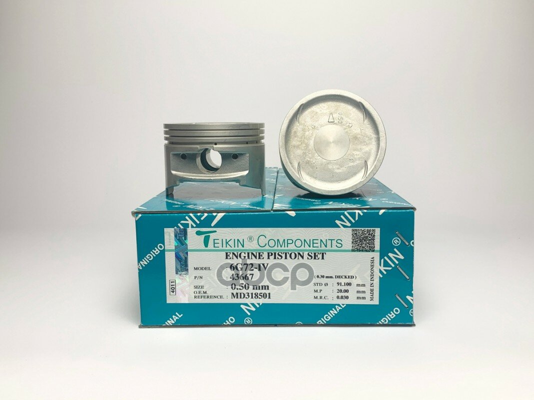 Поршень без колец Mitsubishi 6G72 d91.1+0.50 (MD318501) Teikin TEIKIN арт. 43667050