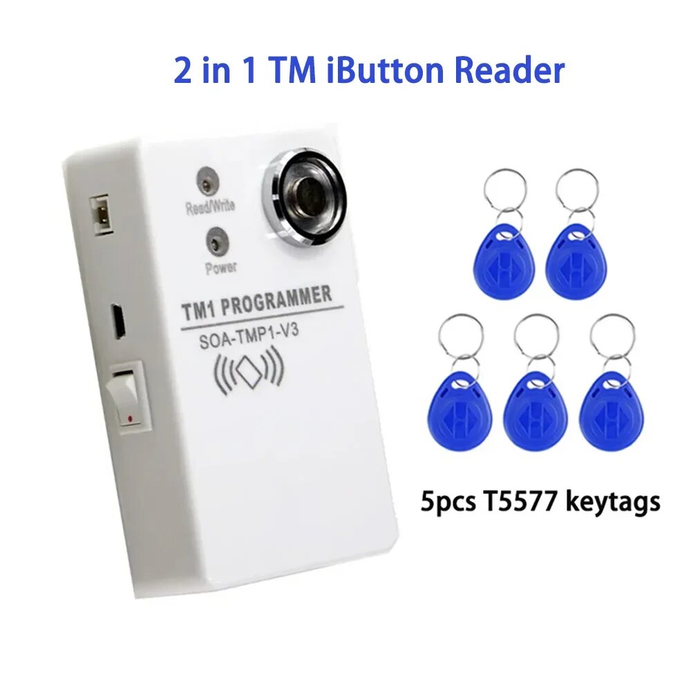 Копировальный аппарат iButton TM iButton Programmer DS1990A TM1 with 5pcs T5577