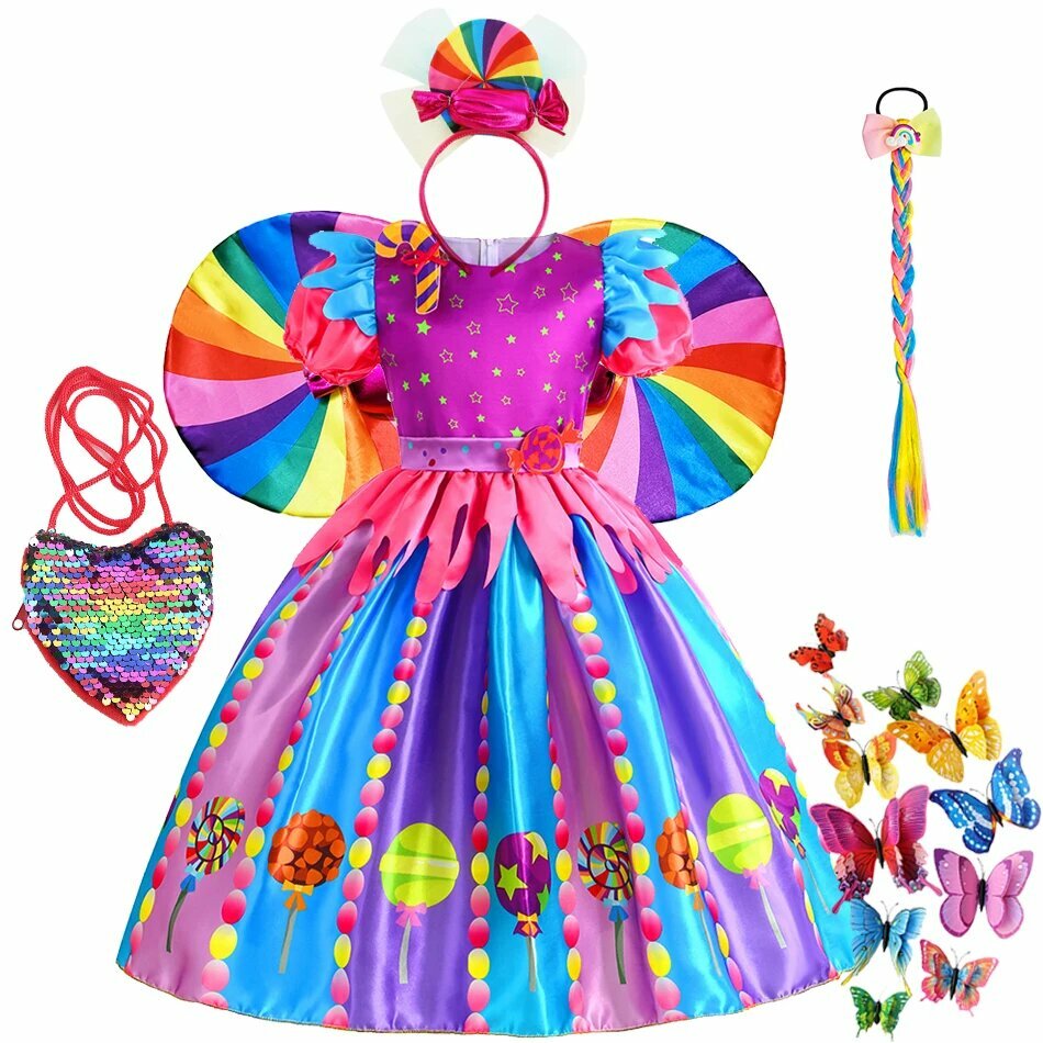 Детское платье оllobebe "Конфеты" 3-8 лет 5-6T Tag-L, Dress Sets 05
