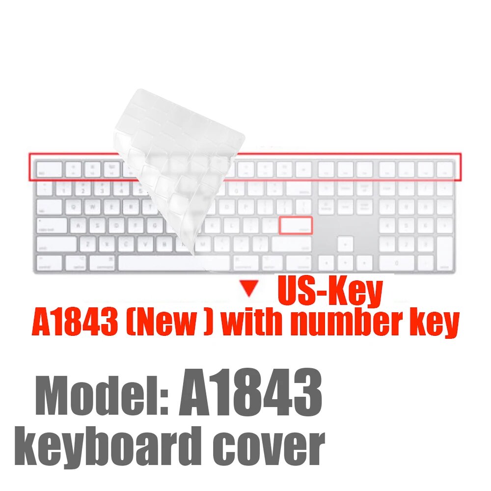 Силиконовый защитный чехол для клавиатуры Apple Magic keyboard, беспроводная клавиатура 1843 A1644 A2520 A1314 A2449, аксессуары для настольного ПК