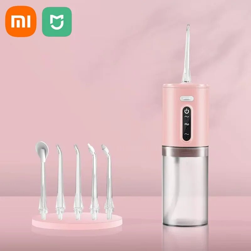 Xiaomi Mijia Портативный ирригатор для полости рта Pink - Five Nozzle