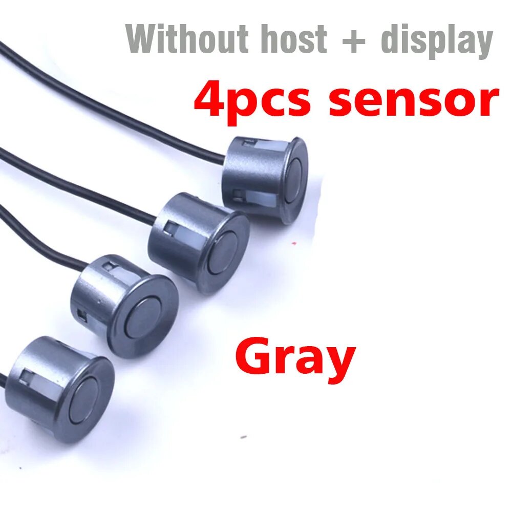 Автомобильная система заднего хода, с 4 датчиками gray