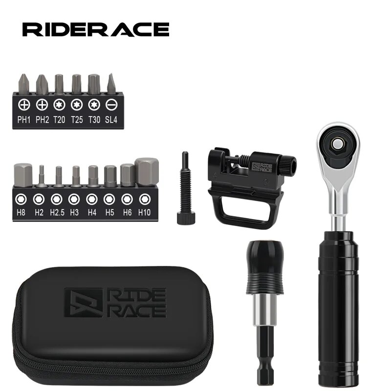 RIDERACE велосипедный шестигранный ключ динамометрический ключ с трещоткой 1/4 дюйма портативная отвертка T25 набор инструментов для шин велосипедные ручные инструменты для ремонта
