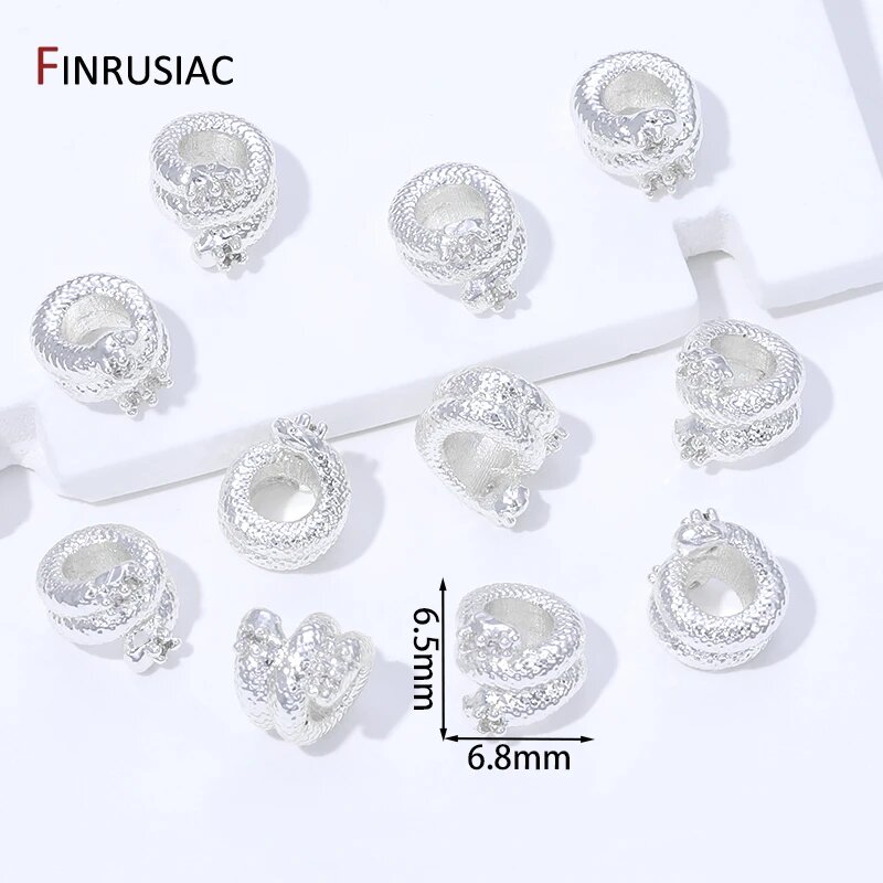 Разделители для бусин FINRUSIAC, серебро, 8 шт.