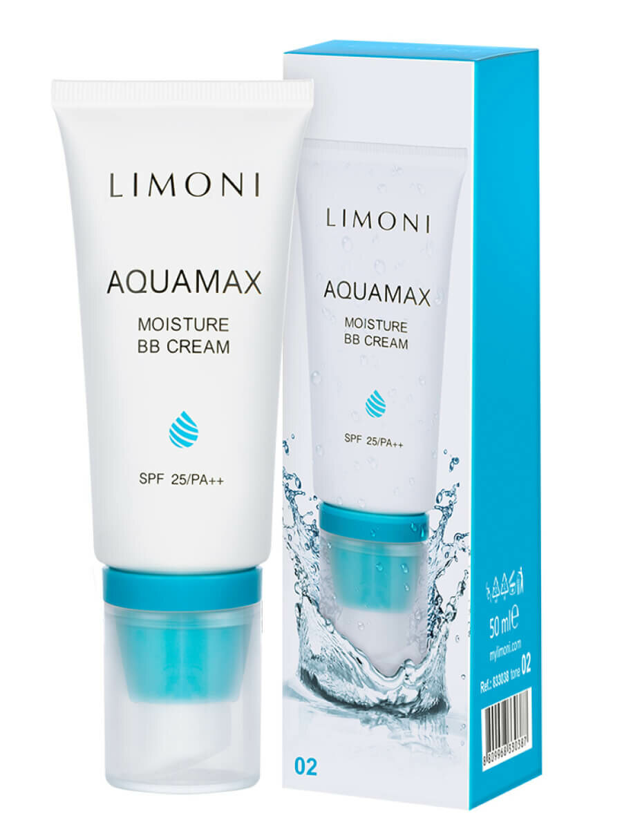 ББ крем для лица увлажняющий Aquamax, тон №2, 50ml, LIMONI