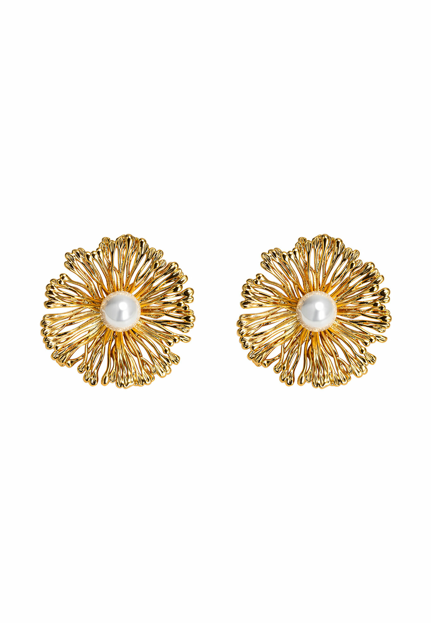 Серьги пусеты, жемчуг имитация