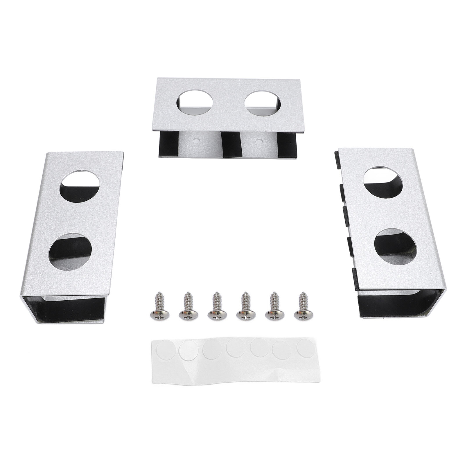 Под столом ноутбук крепление алюминиевого сплава металл под держателем устройства на стойке с антиакреционным силиконом для ноутбука телевизионная коробка серебро