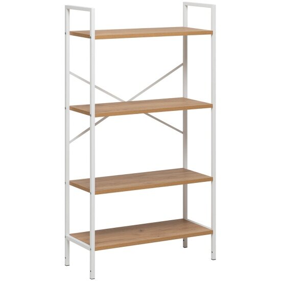 Стеллаж Импэкс Мебель Leset Стилвуд 24 широкий, 4 полки Белый/Дуб крафт золотой