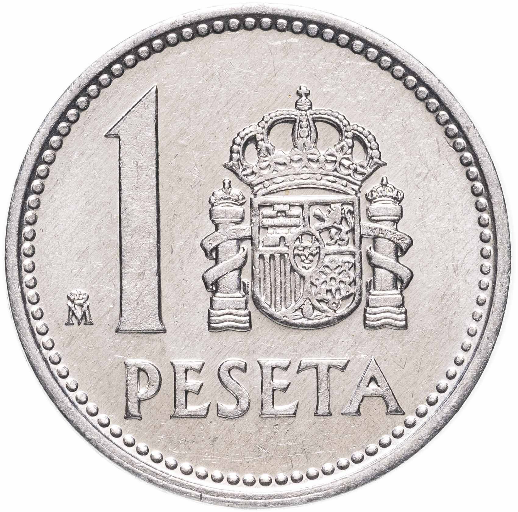 Испания 1 песета 1989, Алюминий, в сохранности AU