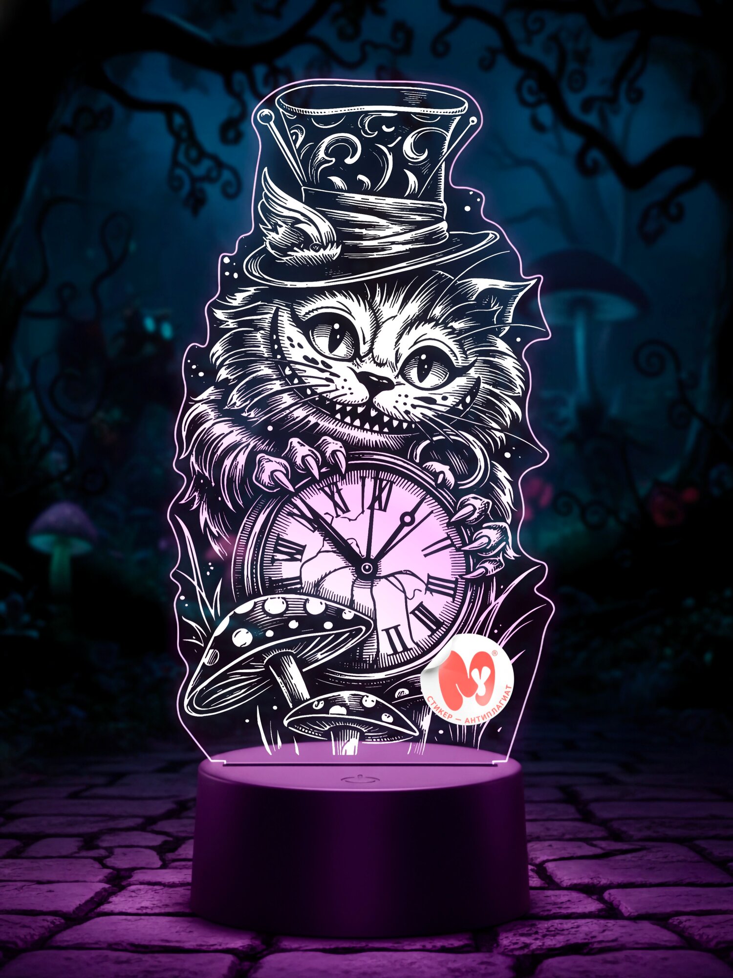 Ночник Фильм Алиса в Стране чудес - Alice in Wonderland. Подарок киноману — атмосферный декор в комнату по любимым фильмам: культовые герои, легендарные сцены и цитаты, которые узнают с первого взгляда.