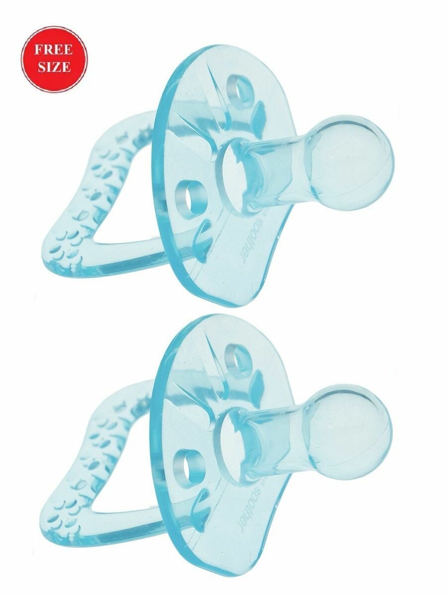 Пустышка цельнолитая Aillin полностью силиконовая круглая классическая, соска вишня цельносиликоновая, 2 шт (free size)