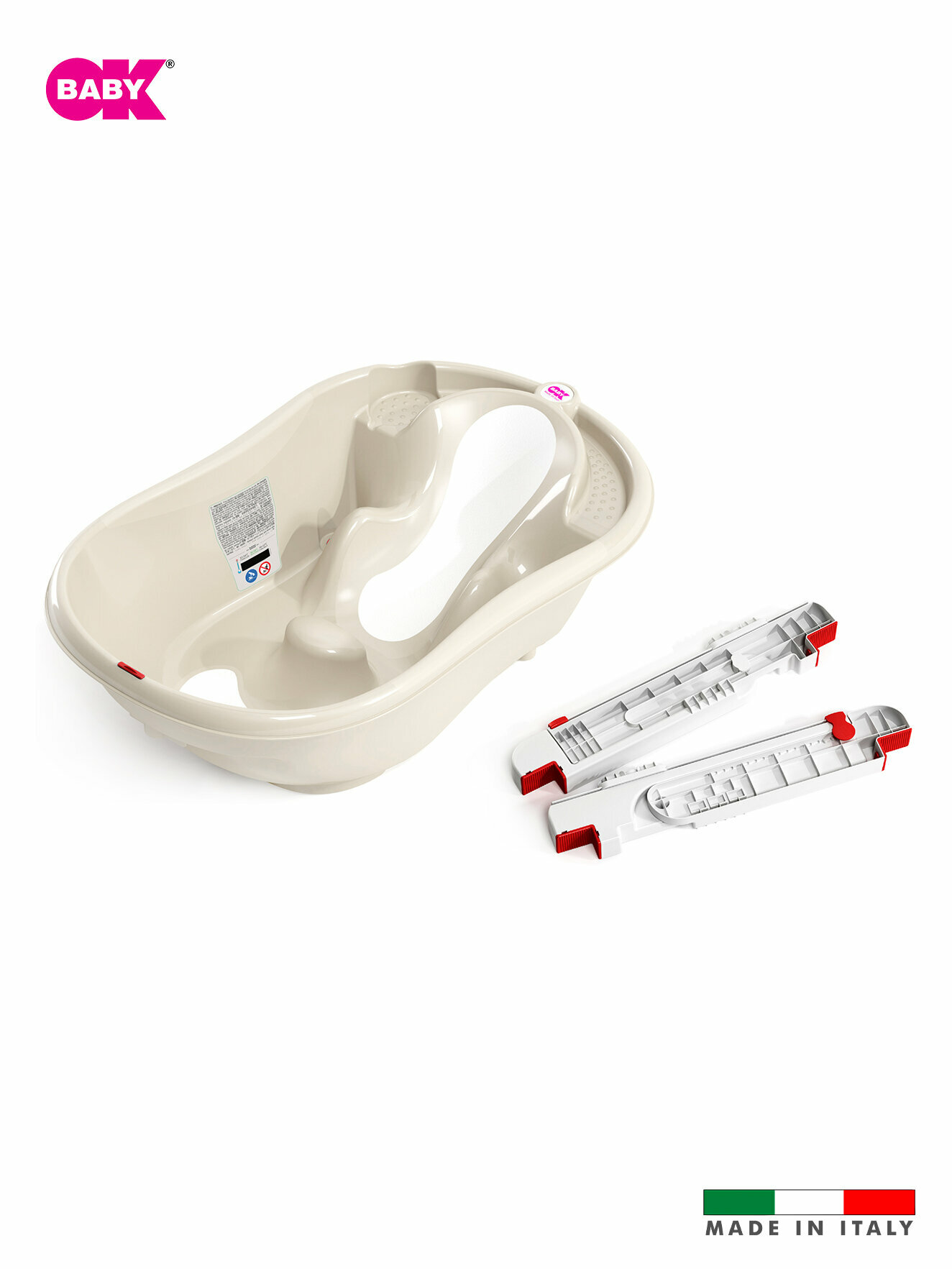 Комплект ванночка Ok Baby Onda Evolution+ крепление для ванной Белый