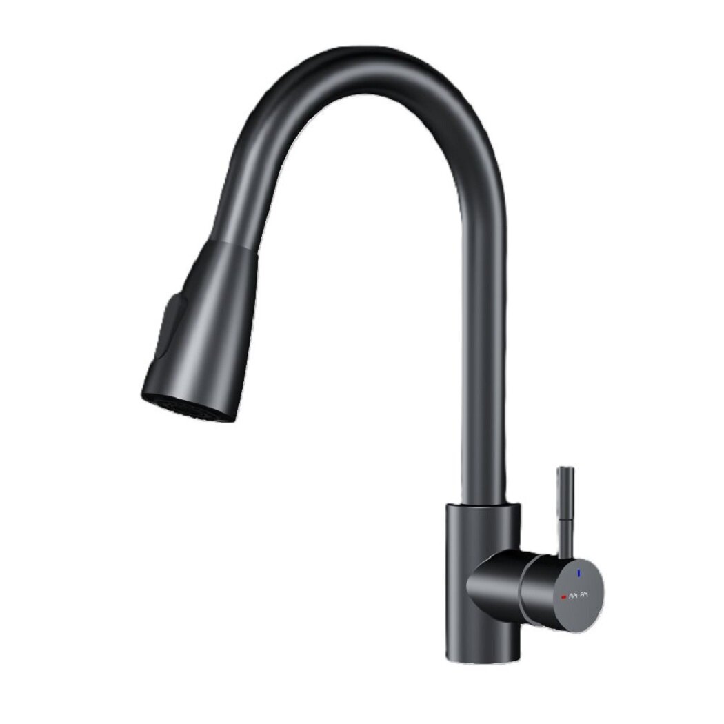 Смеситель для кухни Am.Pm X-Joy S (F85B07522) с выдвижным изливом. черный